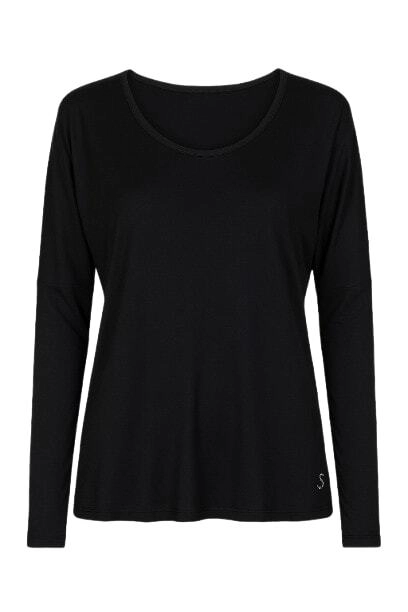 CONQUISTA Top With Long Batwing Sleeves Swl - Black