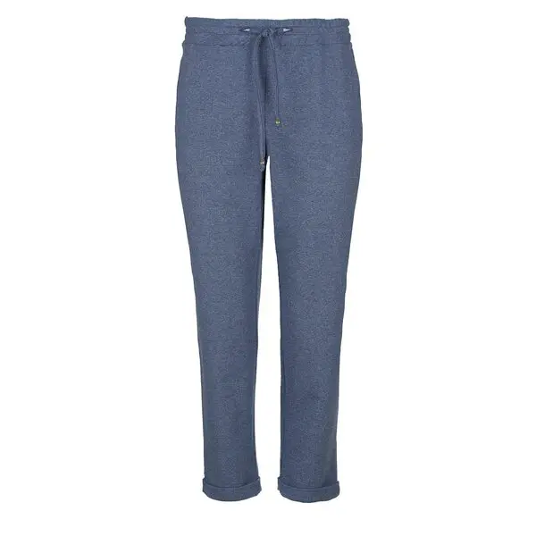 CONQUISTA Indigo Mélange Cropped Sweatpants - Blue