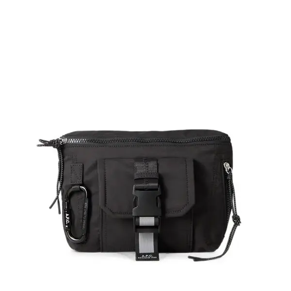 A.p.c. Belt Bag With Carabiner Detail - Black