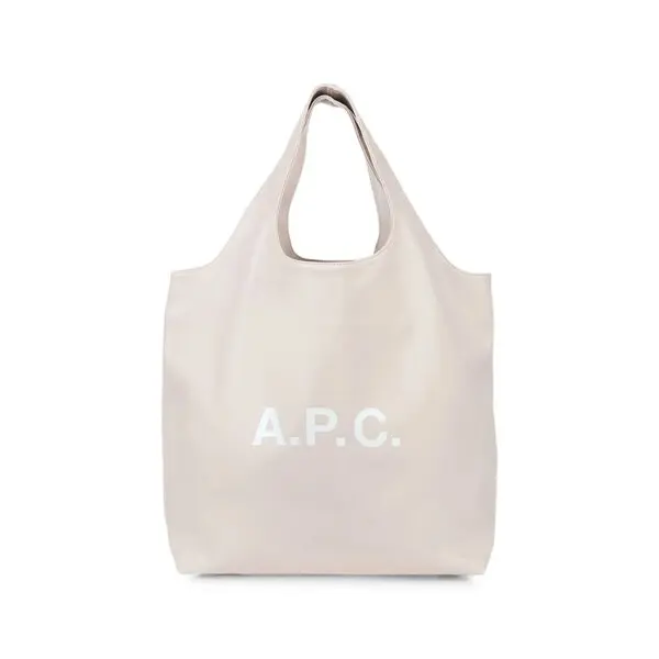 A.p.c. Tote Bag With Logo Print - Cream