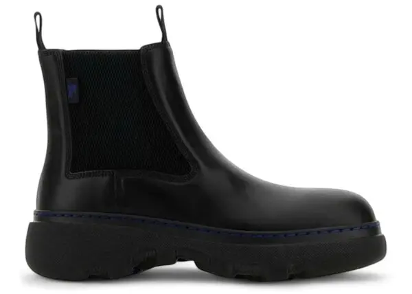 Burberry Creeper Low Leather Chelsea Boot - Black