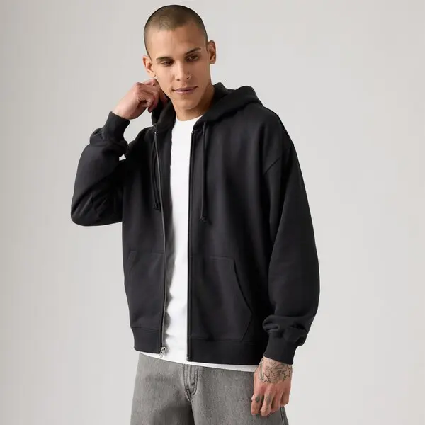 LEVI'S Boxy Full-zip Sweatshirt - Dark Phantom