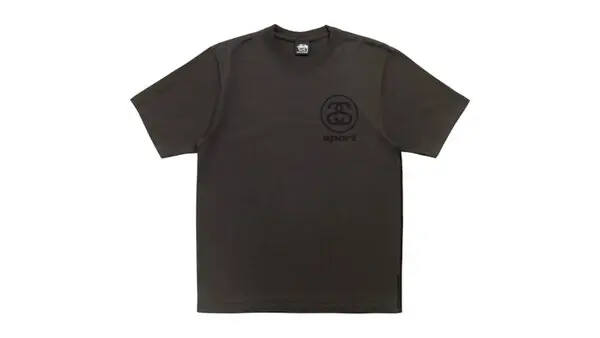 StÜssy Link Sport Pigment Dyed Tee Shirt - Faded Black
