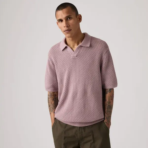 LEVI'S Dillon Open Collar Polo Sweater - Quail