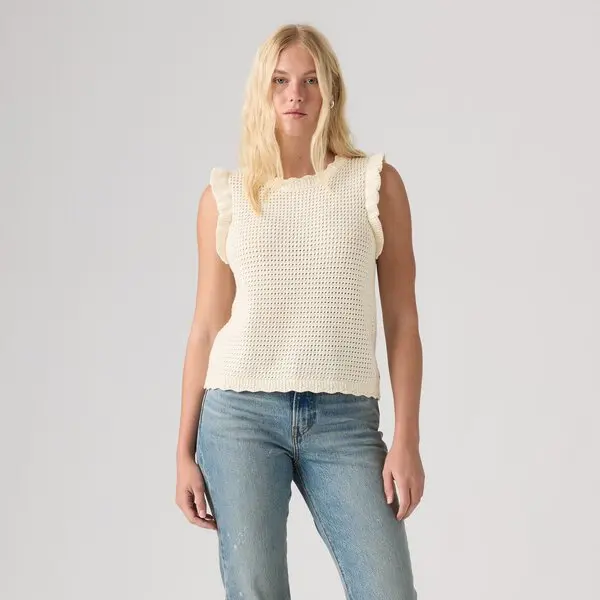 LEVI'S Lulu Flutter Sleeve Sweater Tank