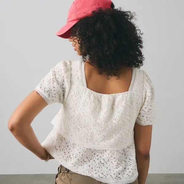 LEVI'S Dom Short-sleeve Lace Blouse