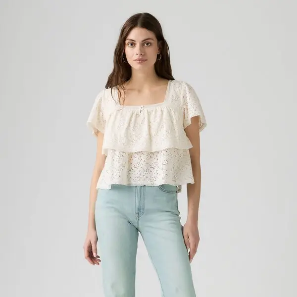 LEVI'S Dom Short-sleeve Lace Blouse