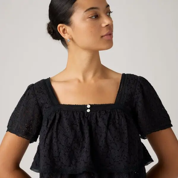 LEVI'S Dom Short-sleeve Lace Blouse