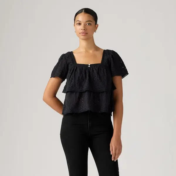 LEVI'S Dom Short-sleeve Lace Blouse