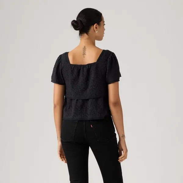 LEVI'S Dom Short-sleeve Lace Blouse