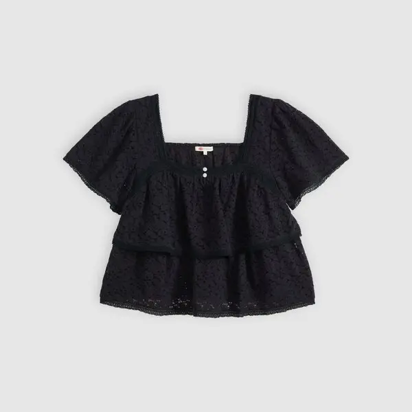 LEVI'S Dom Short-sleeve Lace Blouse
