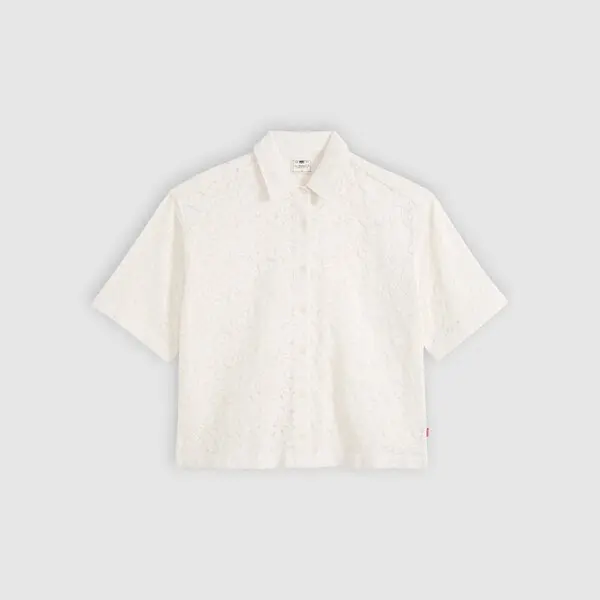 LEVI'S Harlie Boyfriend Short-sleeve Lace Button-down Shirt
