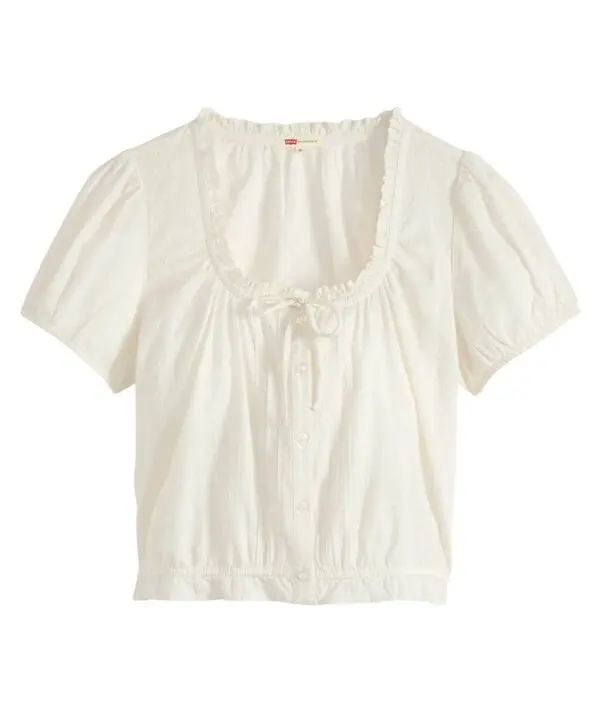 LEVI'S Chiara Short-sleeve Blouse - Cloud Dancer