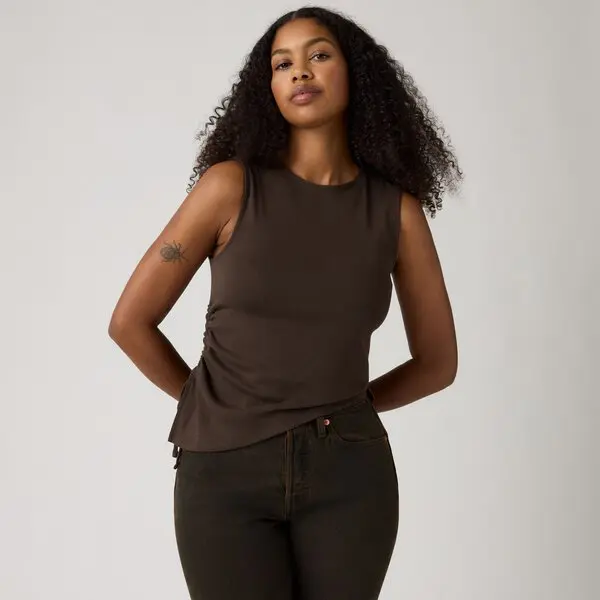 LEVI'S Alila Asymmetrical Sleeveless Top - Java