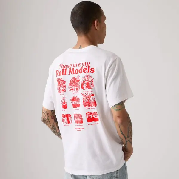 LEVI'S Relaxed Graphic Short-sleeve T-shirt - Roll Models White Plus