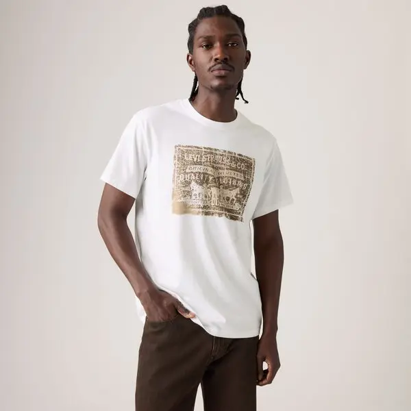 LEVI'S Relaxed Graphic Short-sleeve T-shirt - Two Horse Pull White Plus