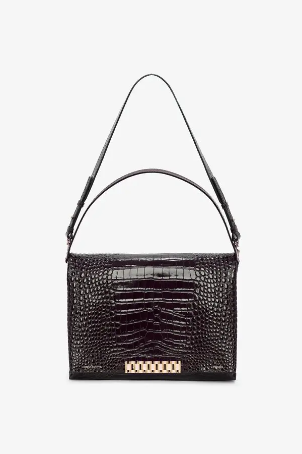 Victoria Beckham Jumbo Chain Pouch Bag - Chocolate