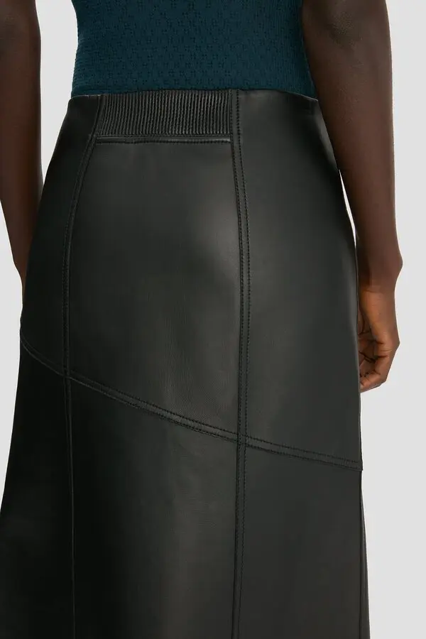 Victoria Beckham Panelled Leather Midi Skirt