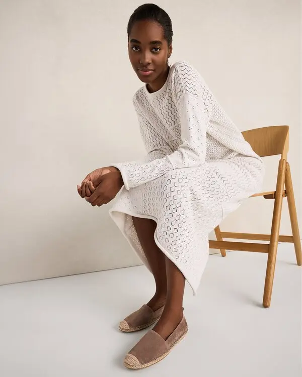ESPA Suede Flat Espadrilles - Mushroom