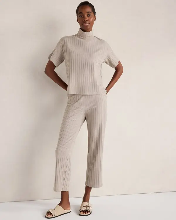 HAVEN WELL WITHIN Ribbed Straight Leg Pants