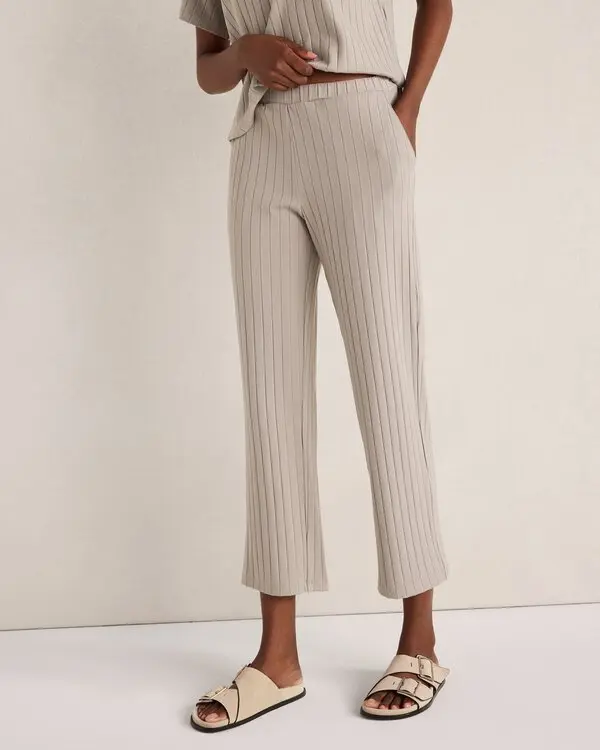HAVEN WELL WITHIN Ribbed Straight Leg Pants