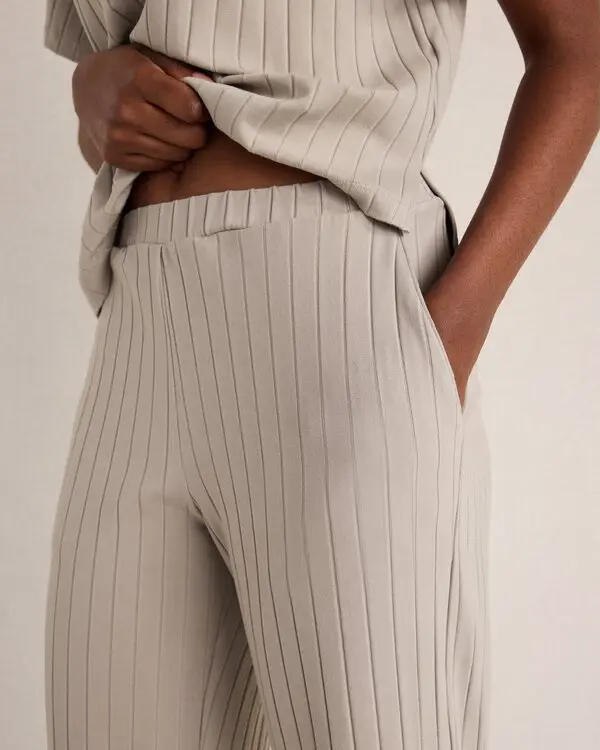 HAVEN WELL WITHIN Ribbed Straight Leg Pants