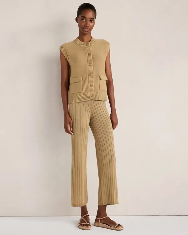 HAVEN WELL WITHIN Organic Cotton Button Front Vest