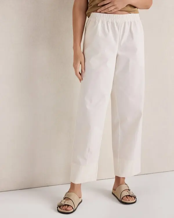 HAVEN WELL WITHIN Organic Cotton Twill Barrel Leg Pants