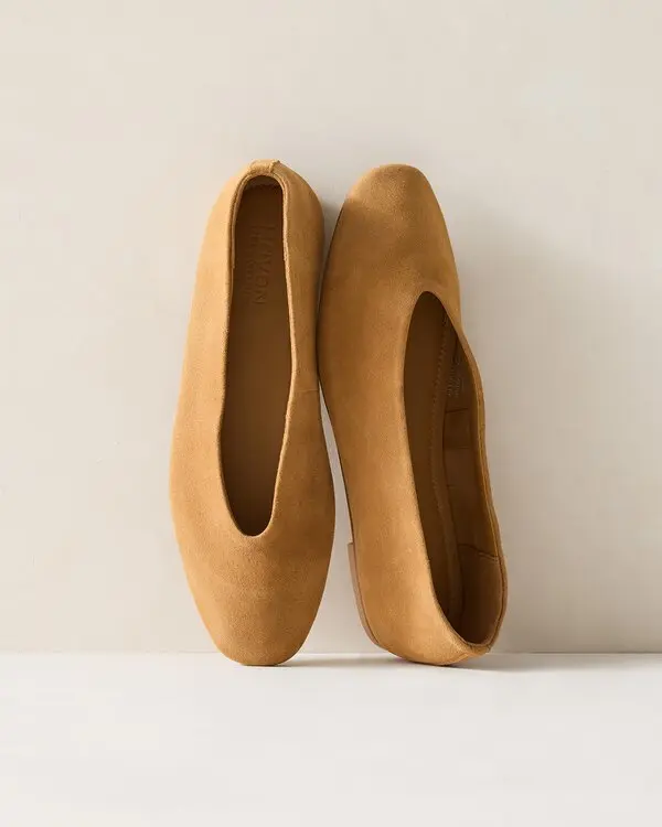 HAVEN WELL WITHIN Soft Suede Ballet Flats - Acorn