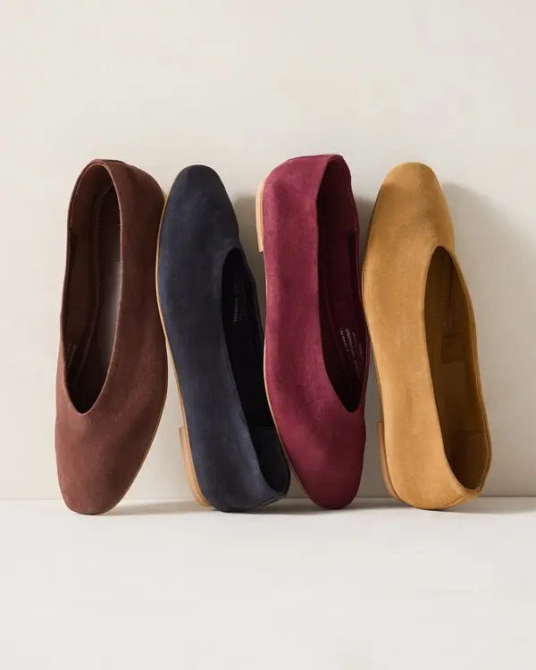 HAVEN WELL WITHIN Soft Suede Ballet Flats - Nightfall