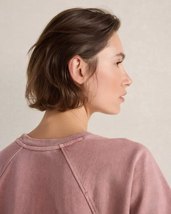HAVEN WELL WITHIN Organic Cotton Terry Raglan T-shirt - River Hthr
