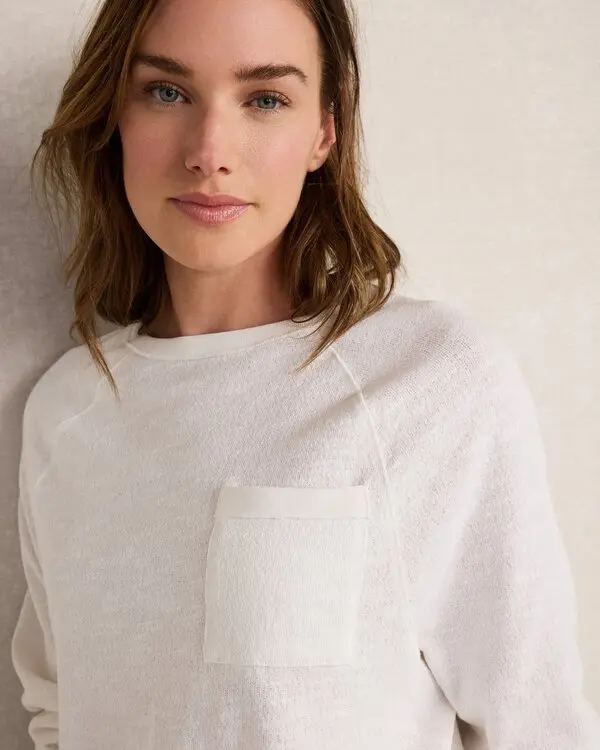 HAVEN WELL WITHIN Cotton Slub Jersey Raglan Top