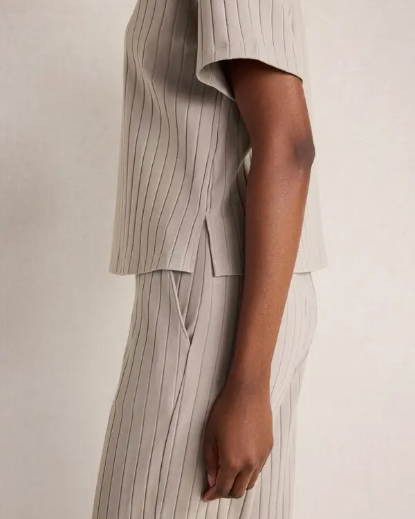 HAVEN WELL WITHIN Ribbed Mock Neck Top