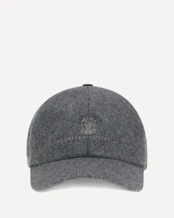 Brunello Cucinelli Logo Baseball Hat Ale - Grey