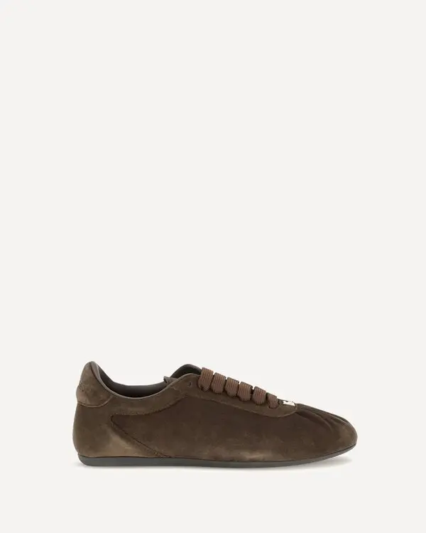 Dolce & Gabbana Low-top Suede Sneakers - Brown