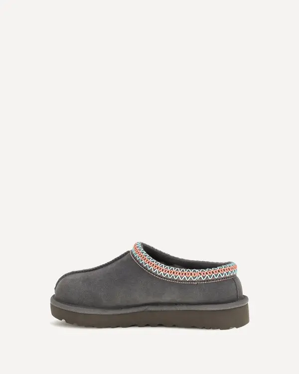 UGG Tasman Ii Suede Mules With Braided Collar - Grey