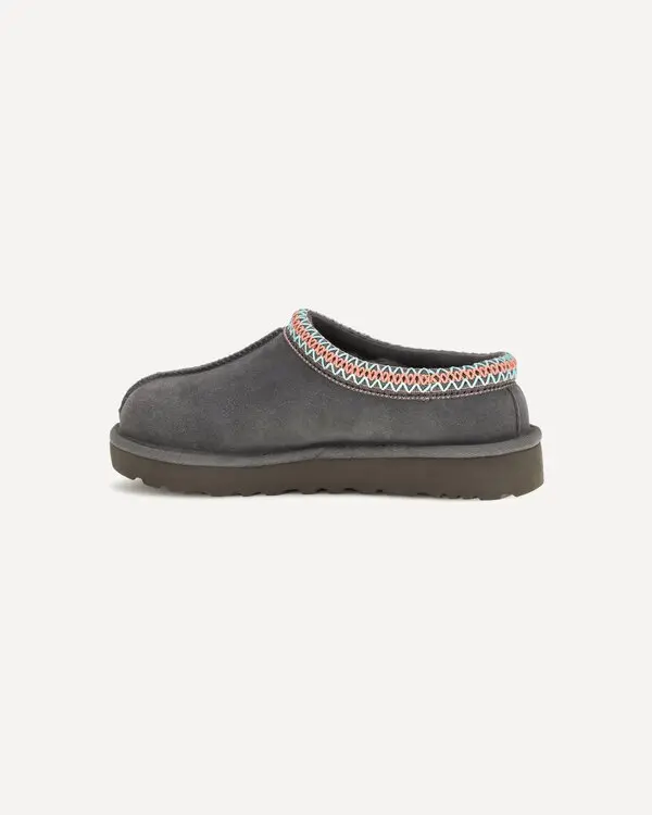 UGG Tasman Ii Suede Mules With Braided Collar - Grey