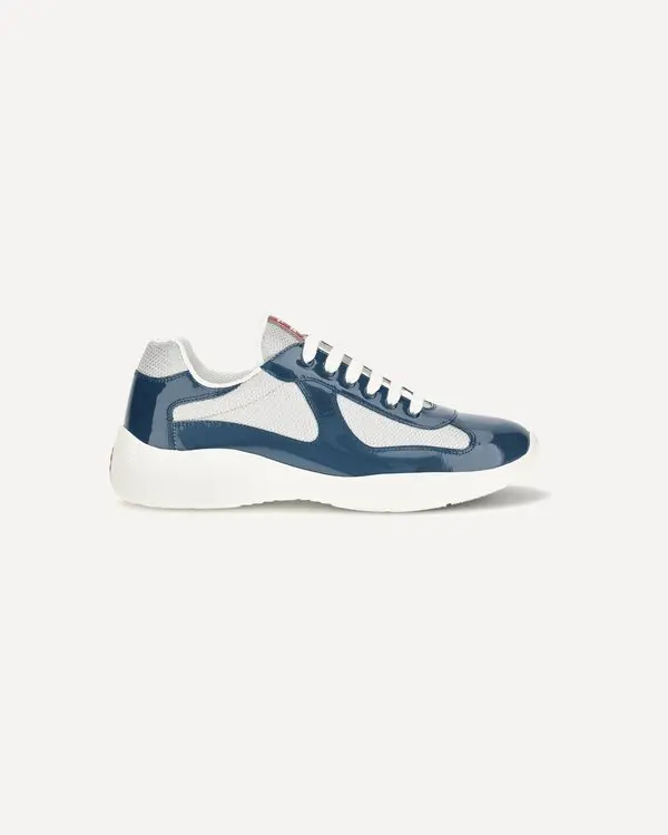 Prada America's Cup Sneakers In Patent Leather And Technical Fabric