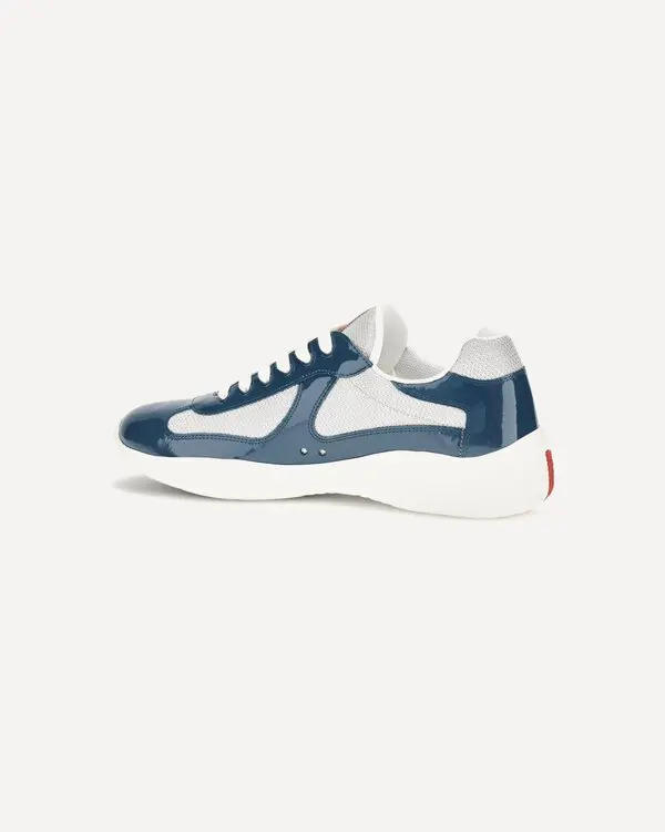 Prada America's Cup Sneakers In Patent Leather And Technical Fabric