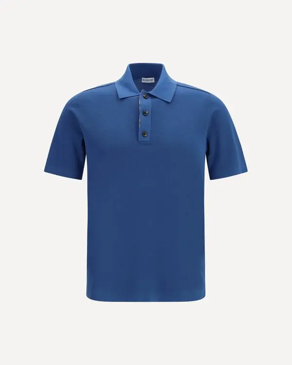 Burberry Knit Polo - Blue