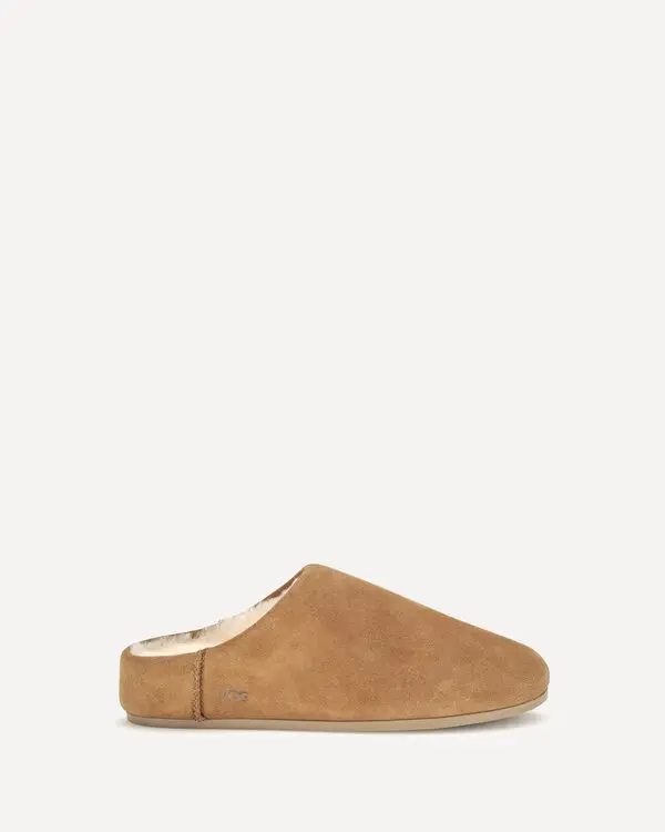 UGG Elea Suede Slip-on Mules - Beige