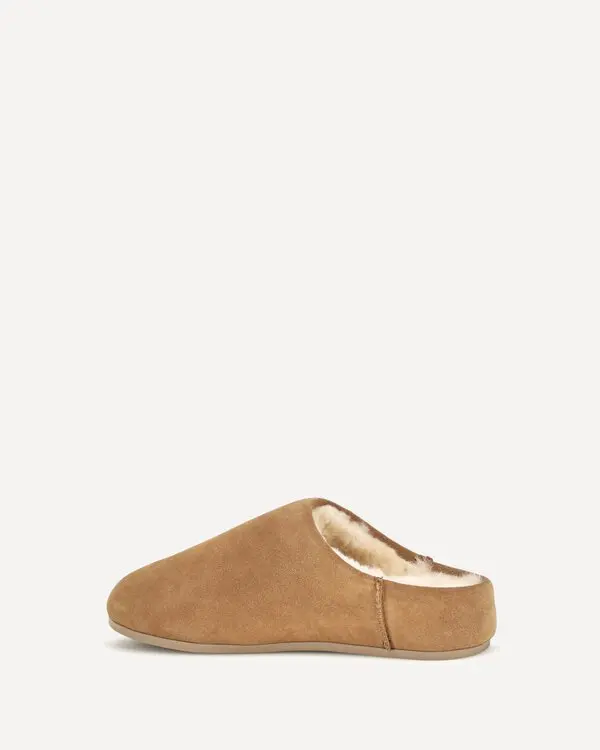 UGG Elea Suede Slip-on Mules - Beige