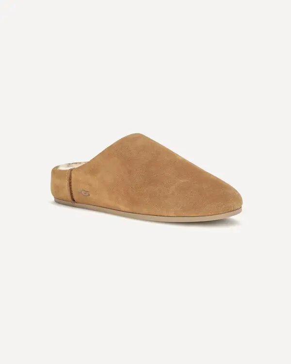 UGG Elea Suede Slip-on Mules - Beige