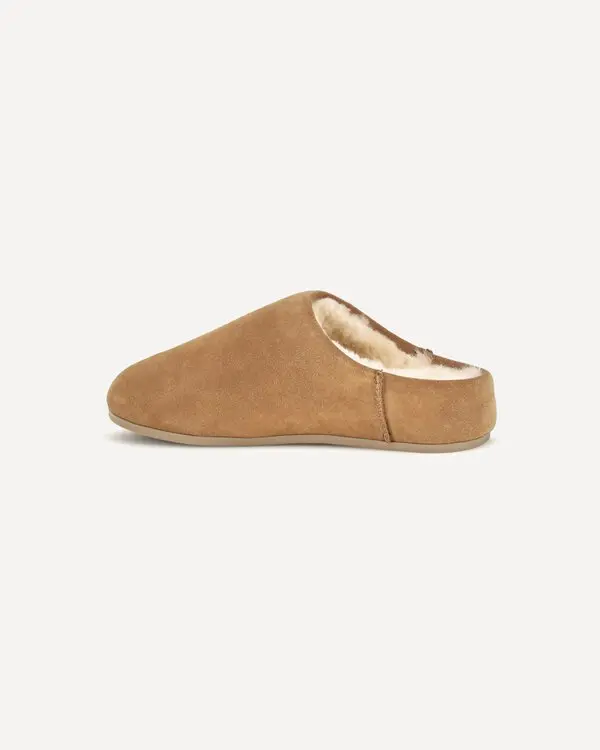 UGG Elea Suede Slip-on Mules - Beige