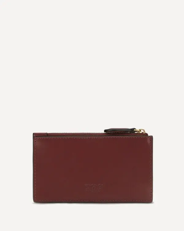 Pinko Airone Leather Cardholder - Bordeaux