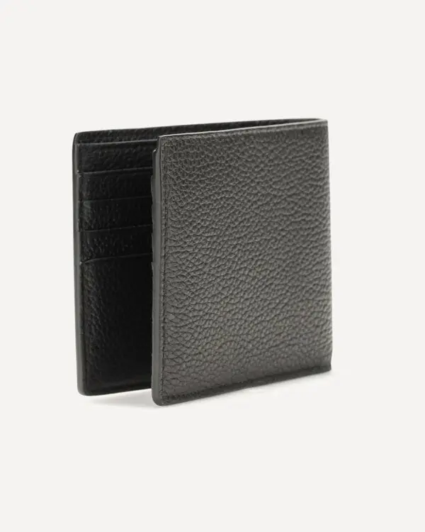 TOM FORD T Line Bifold Wallet In Grained Leather