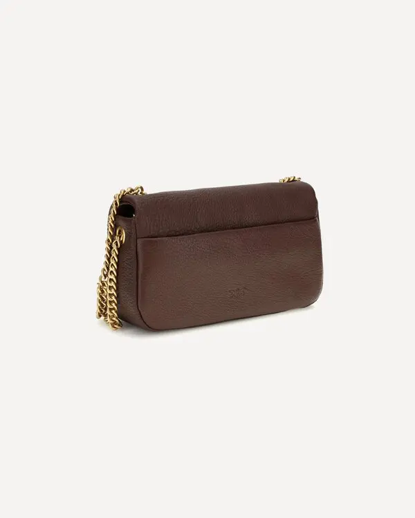 Pinko Medium Love Bag Click Soft Horizontal Shoulder Bag - Brown