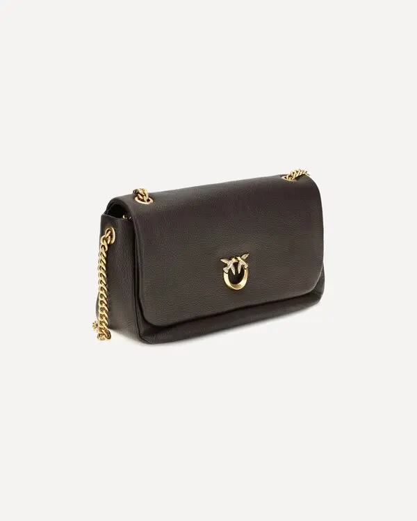 Pinko Love Birds Click Soft Horizontal Leather Shoulder Bag