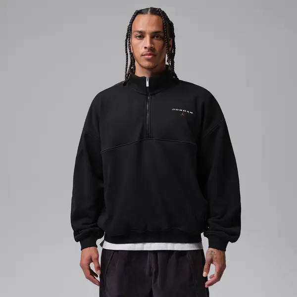 JORDAN Flight Fleece 1/4-zip Top - Black