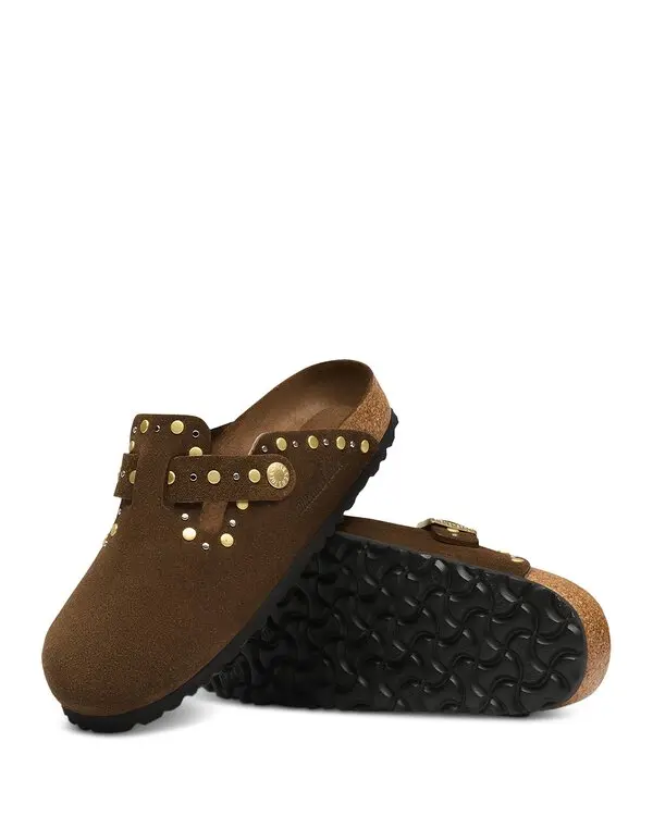 BIRKENSTOCK Boston Rivet Suede Clogs